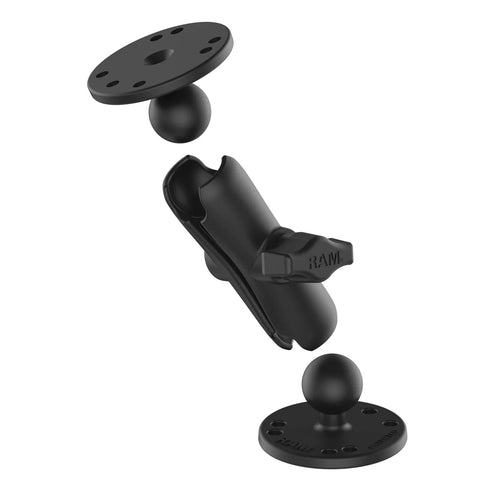 RAM-B-101U - RAM 1" Ball Mount w/ 2/2.5" Round Base | Strike