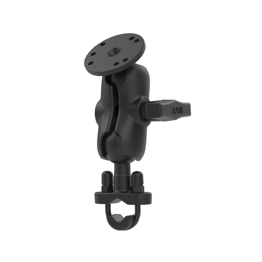 RAM C-Size Handlebar U-Bolt Double Ball Mount w/ Round Plate | Strike