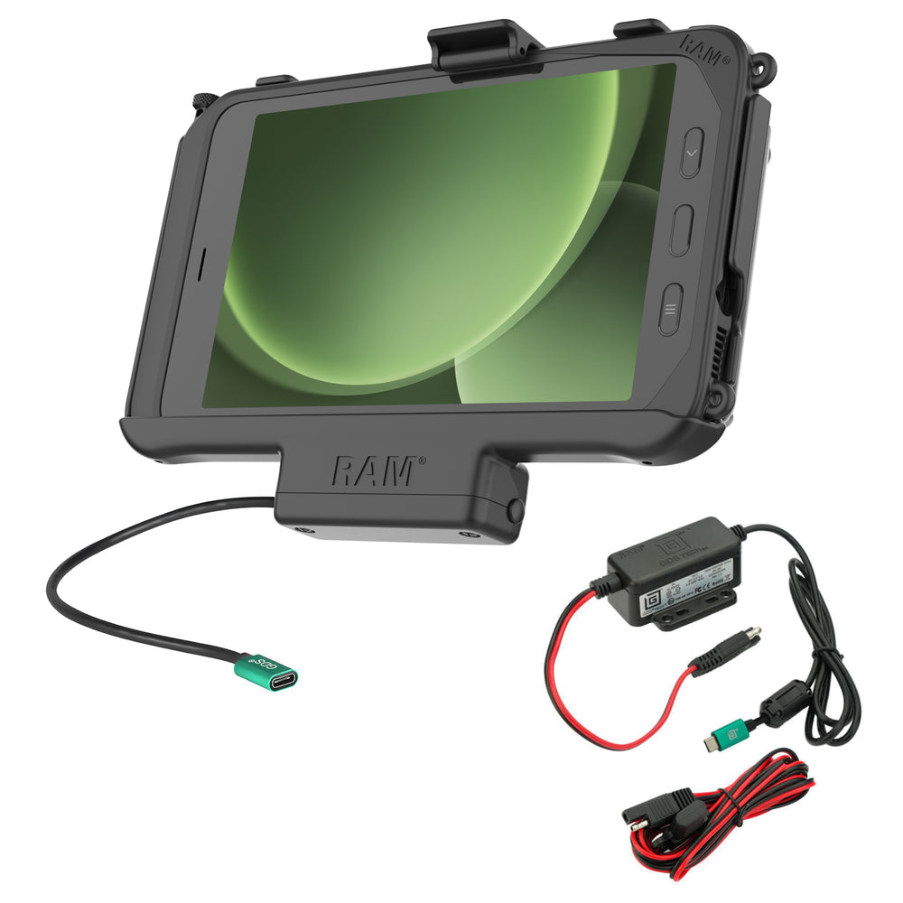 RAM Powered Dock for Tab Active5 & 3 with Hardwire Charger | Strike