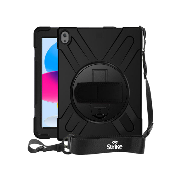 iPad 11th/10th Gen Rugged Case with Hand Strap & Lanyard | Strike