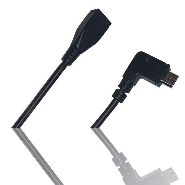 90-degree L Shaped Micro USB to USB Female Cable | Strike